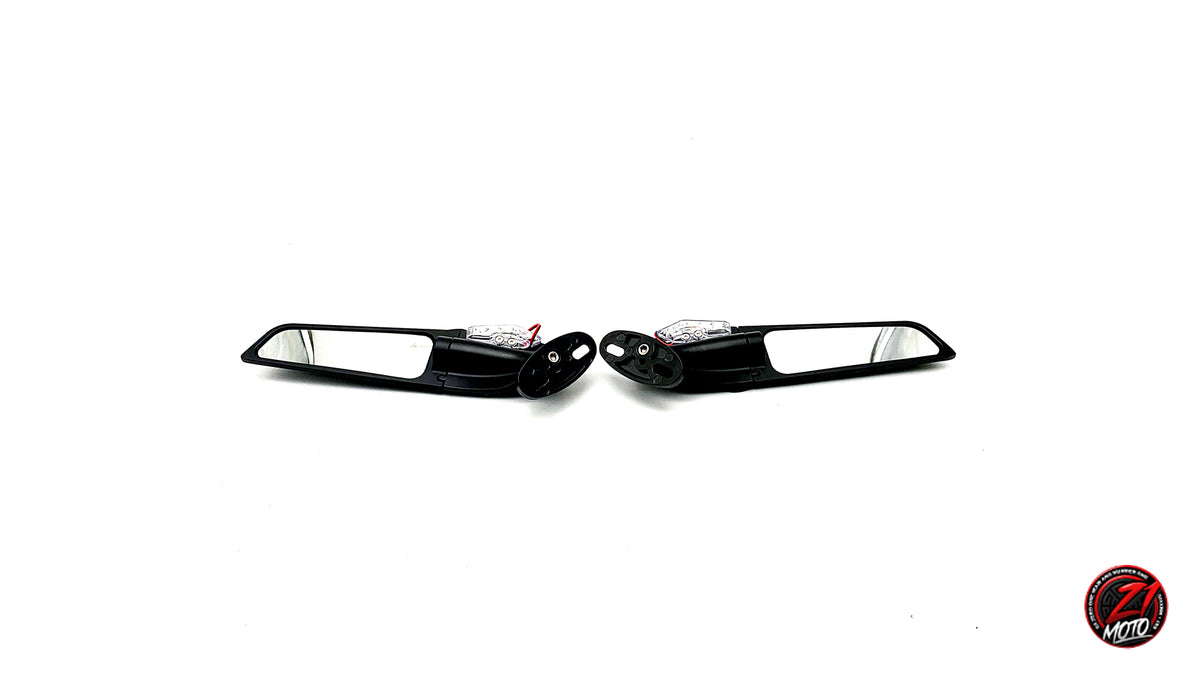 Stealth Side Mirror with Signal Light – Zero One Moto Shop