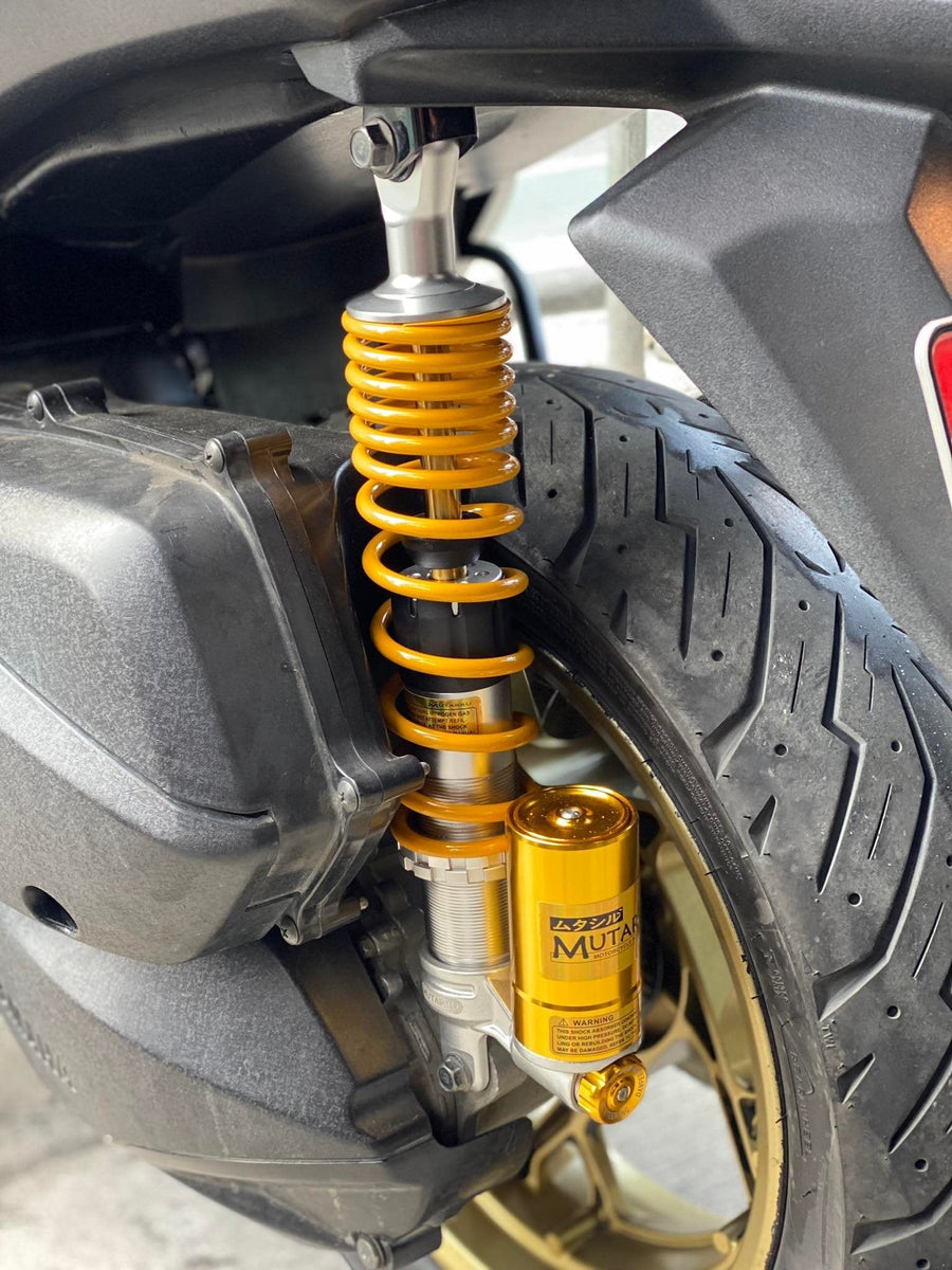 MUTARRU INVERTED SHOCK WITH TANK 365MM FOR PCX (YELLOW/GOLD) – Zero One ...