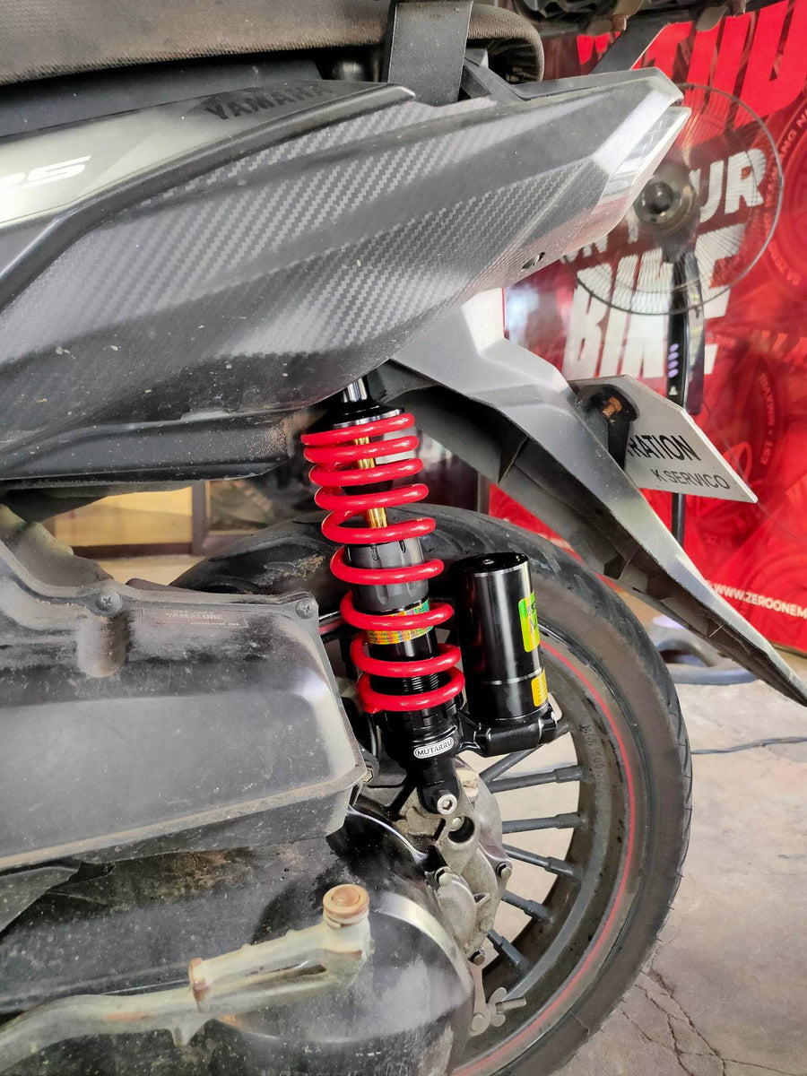 MUTARRU INVERTED SHOCK WITH TANK 300MM FOR MIO (RED) – Zero One Moto Shop