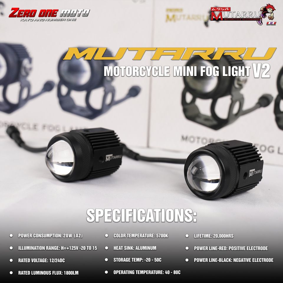MUTARRU MINI DRIVING LIGHT – Zero One Moto Shop