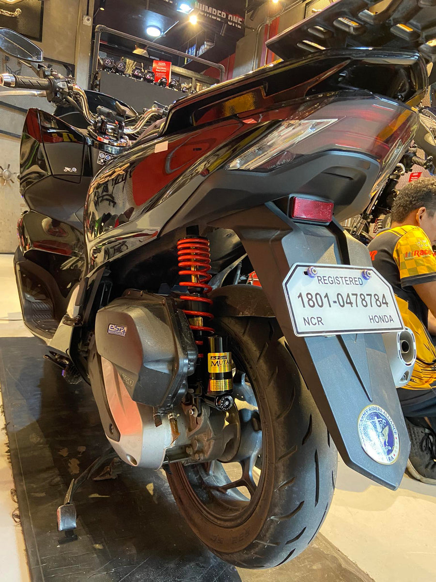 MUTARRU INVERTED SHOCK WITH TANK 365MM FOR PCX (RED) – Zero One Moto Shop