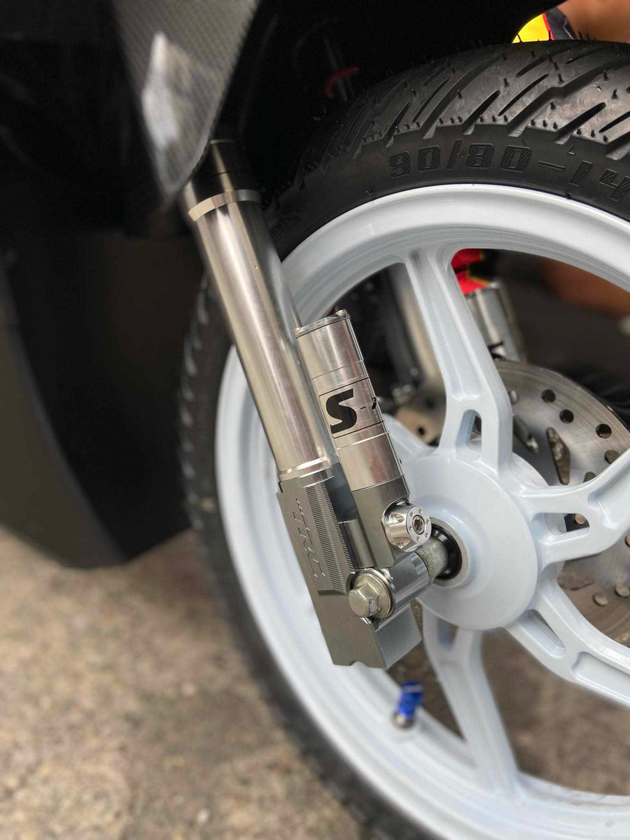 E - TRC S-TECH FRONT SHOCK CLICK / GENIO (SILVER) – Zero One Moto Shop