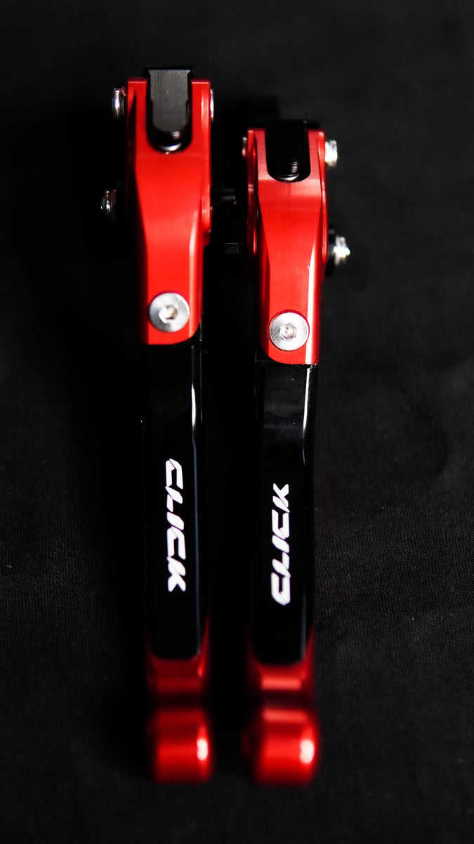 BRAKE LEVERS FOR CLICK 125 / 150 (BLACK / RED) – Zero One Moto Shop