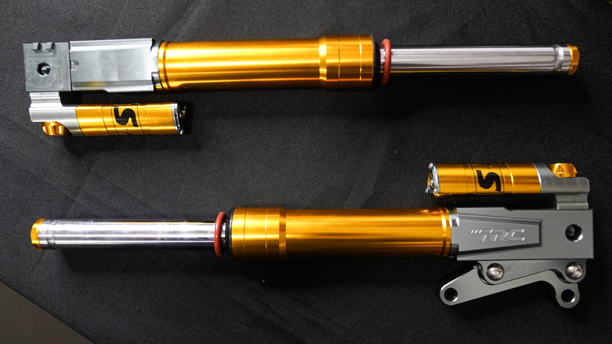 E - TRC S-TECH FRONT SHOCK MIO / FINO / SOULTY (GOLD) – Zero One Moto Shop