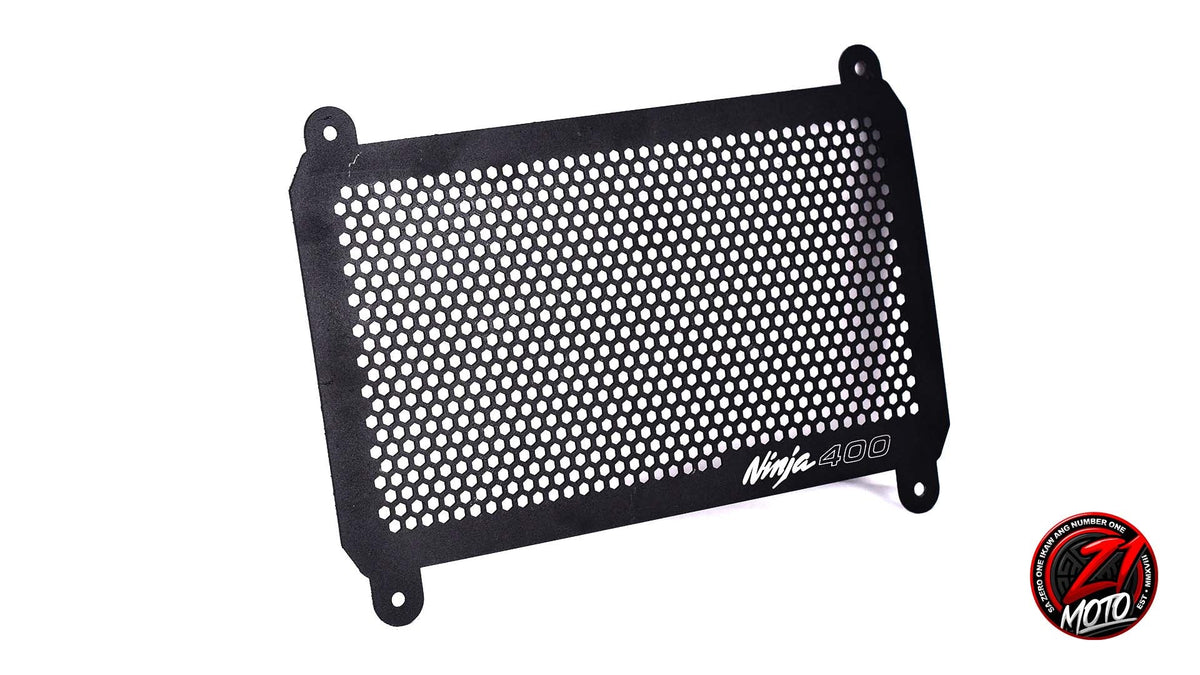 Ninja 400 Radiator Guard Round Grill w/ Ninja Logo – Zero One Moto Shop