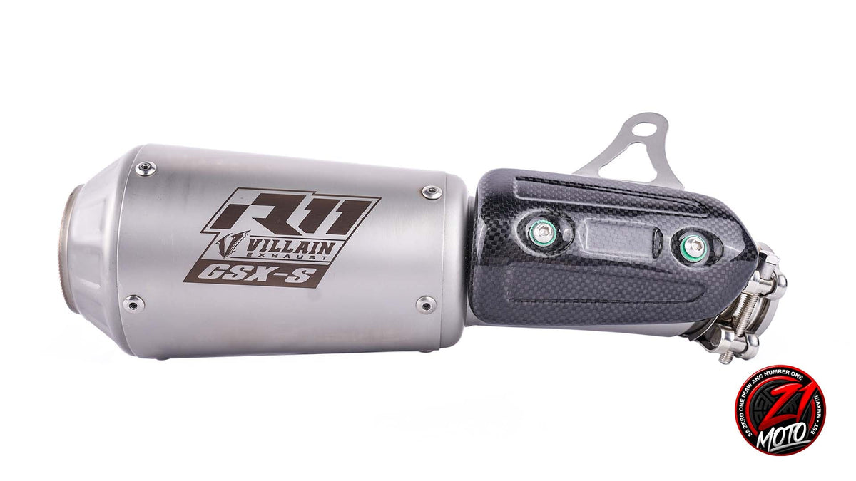 Villain R11 with Slip On Elbow for GSX-S 1000 – Zero One Moto Shop
